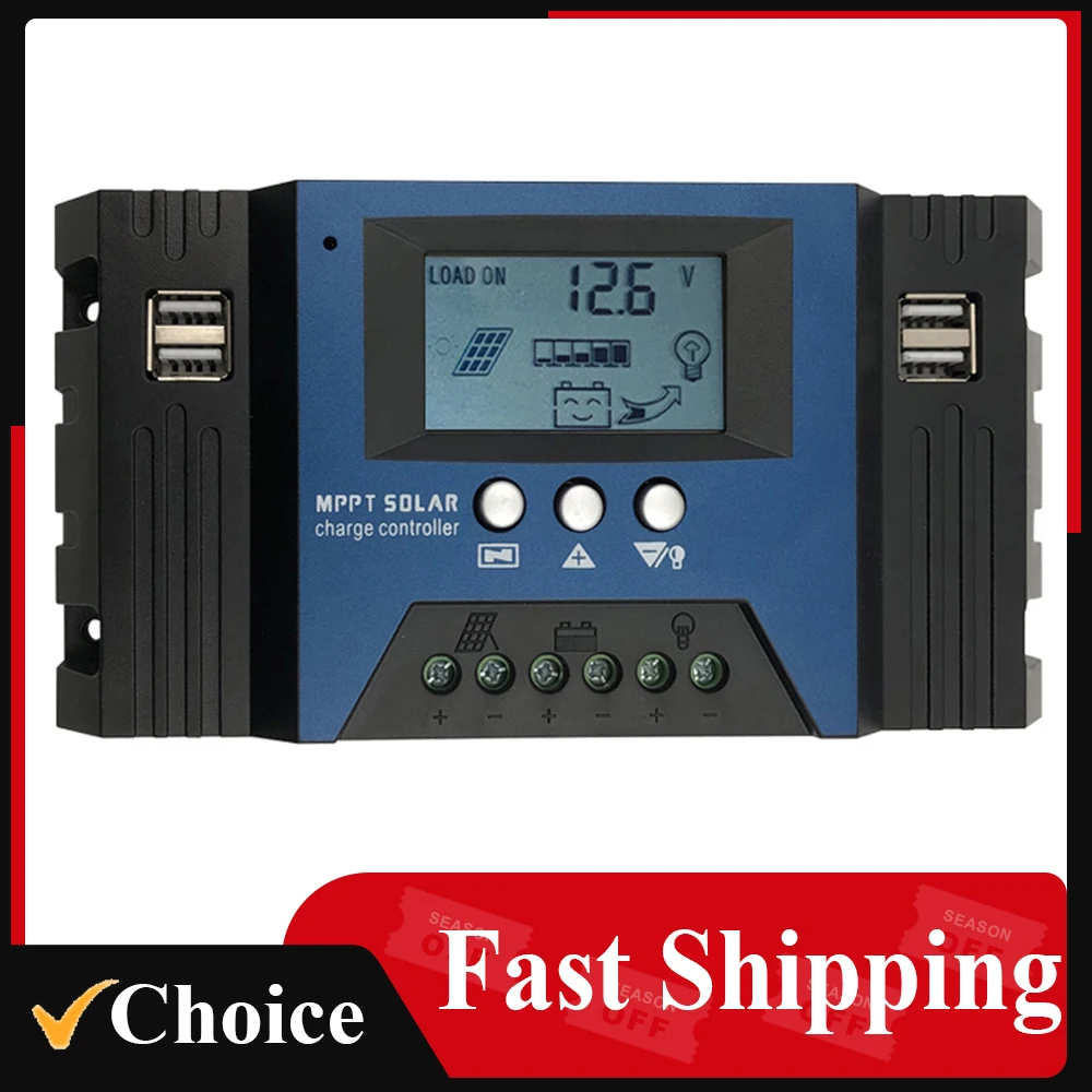 30A-40A-60A-100A-MPPT-Solar-Charge-Controller-12-24V-Auto-Focus-Solar-Panel-Controller ...