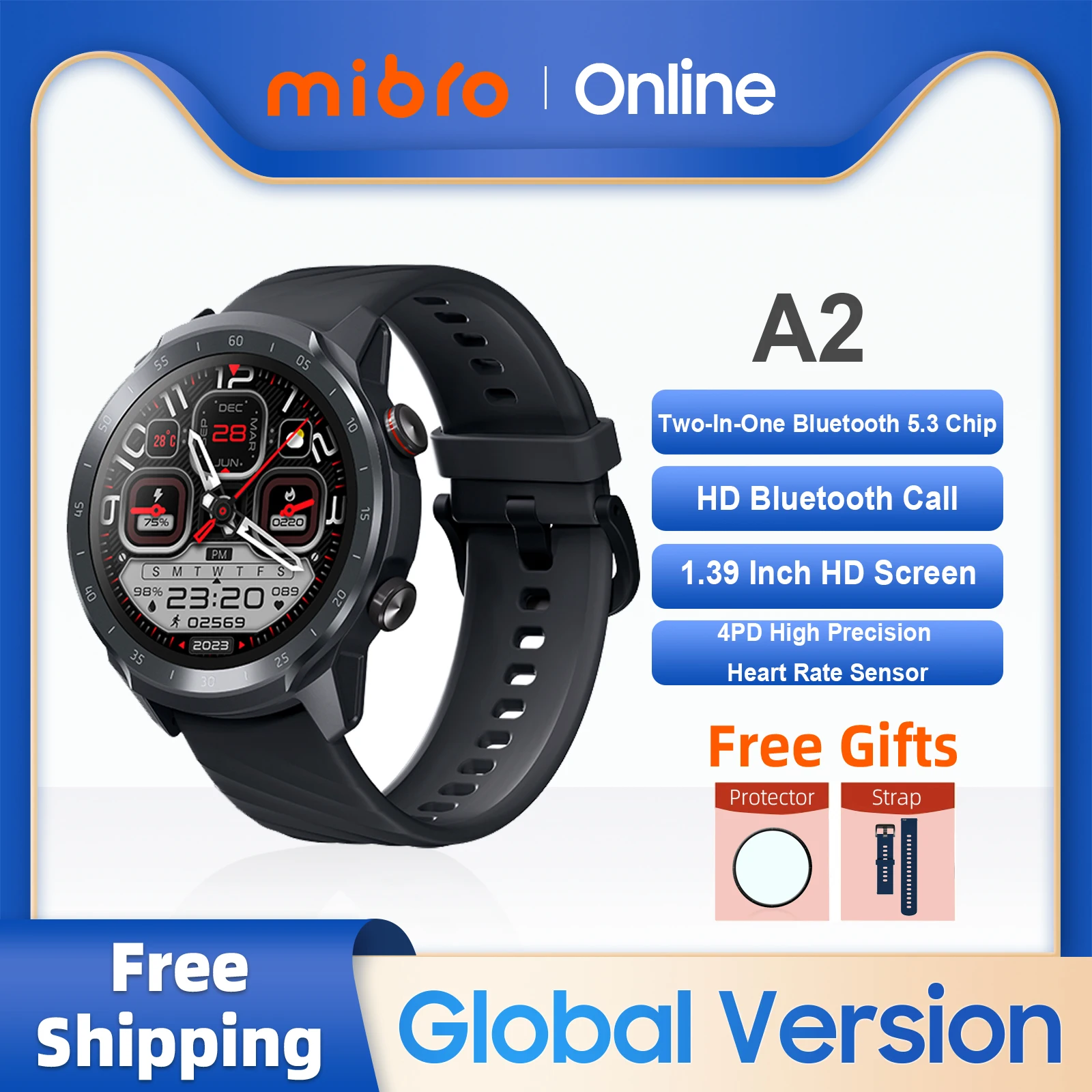 Mibro-A2-Smartwatch-Global-Version-Bluetooth-Call-1-39Inch-HD-Screen ...