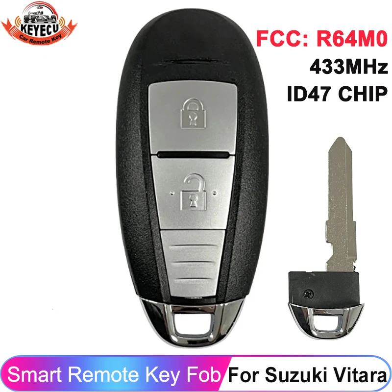 KEYECU-R64M0-For-Suzuki-Vitara-2016-2017-2018-2019-Remote-Fob-434MHz ...