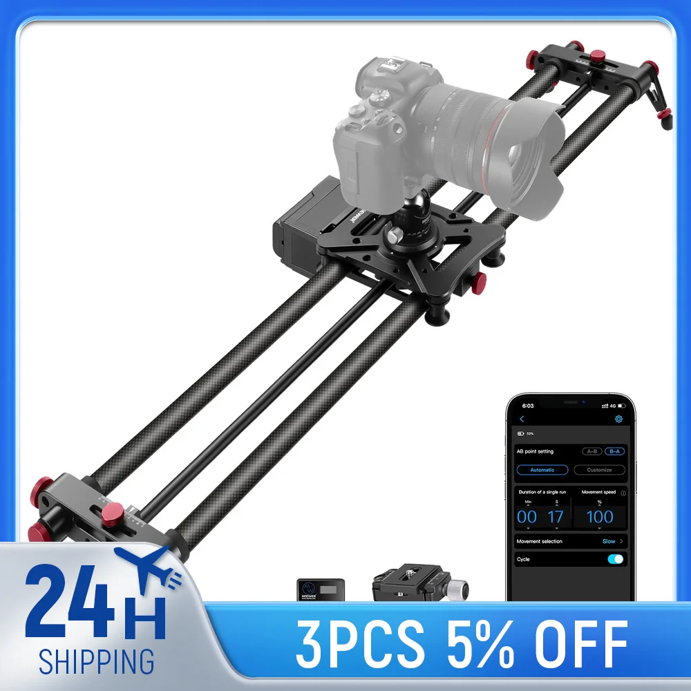 NEEWER-47-2-120cm-Motorized-Camera-Slider-App-Wireless-Control-Carbon ...