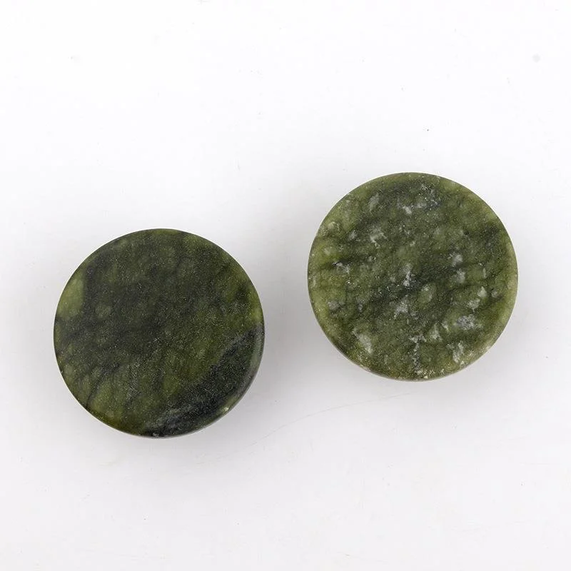 50mm diameter natural raw stone jade circle single hole drawer handle ...
