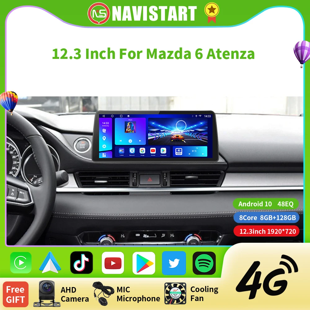 NAVISTART 12.3 inch Multimedia Video Player For Mazda 6 Atenza 2020 ...