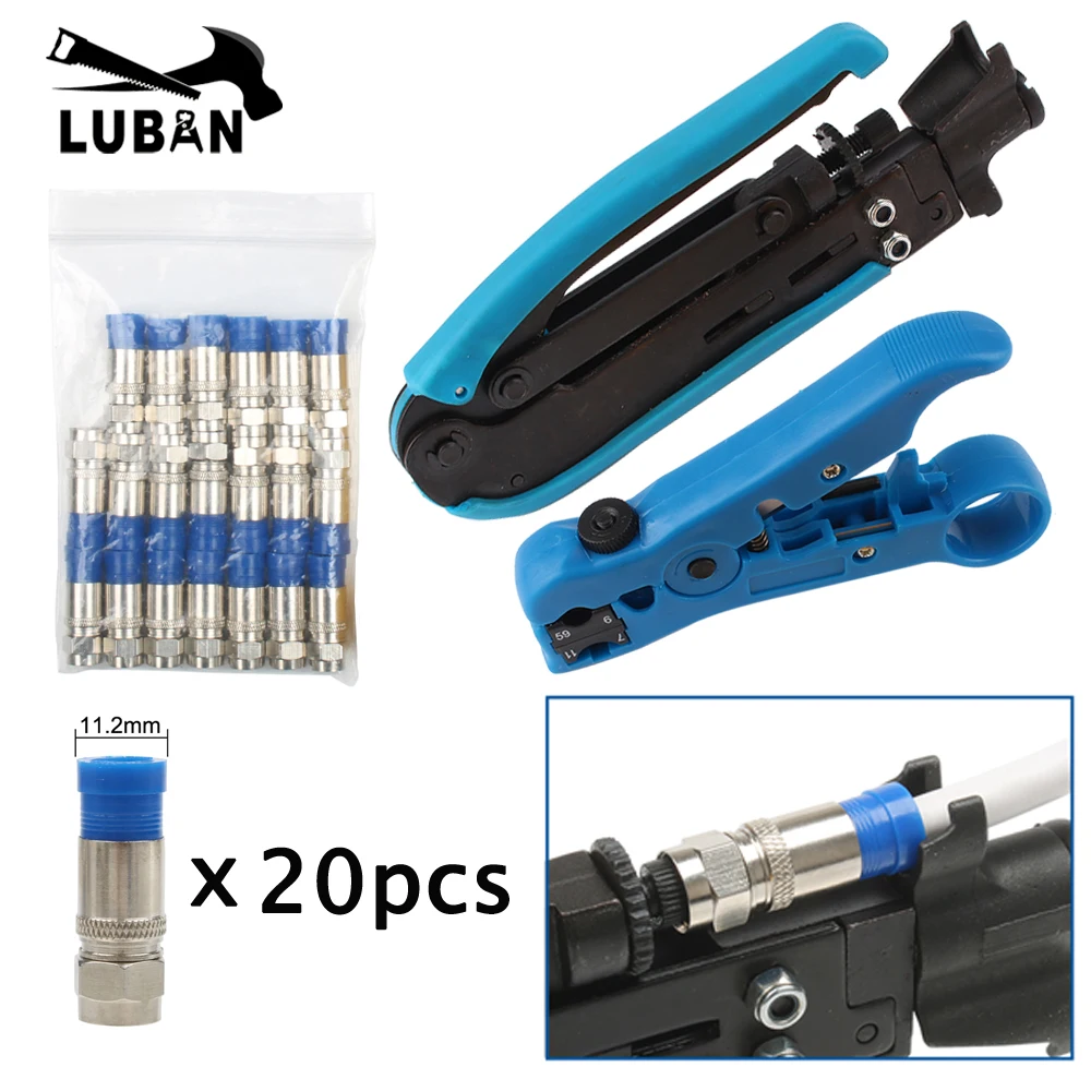Coax Cable Connector Crimper | Coaxial Cable Crimping Kit | Coax Cable ...