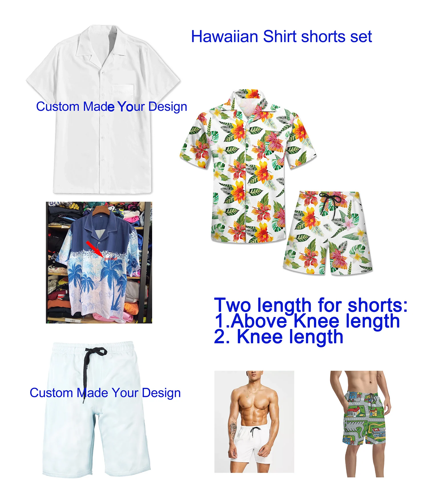 Subliminal Print On Your Demand Beach Hawaii Shirt Shorts Set ...
