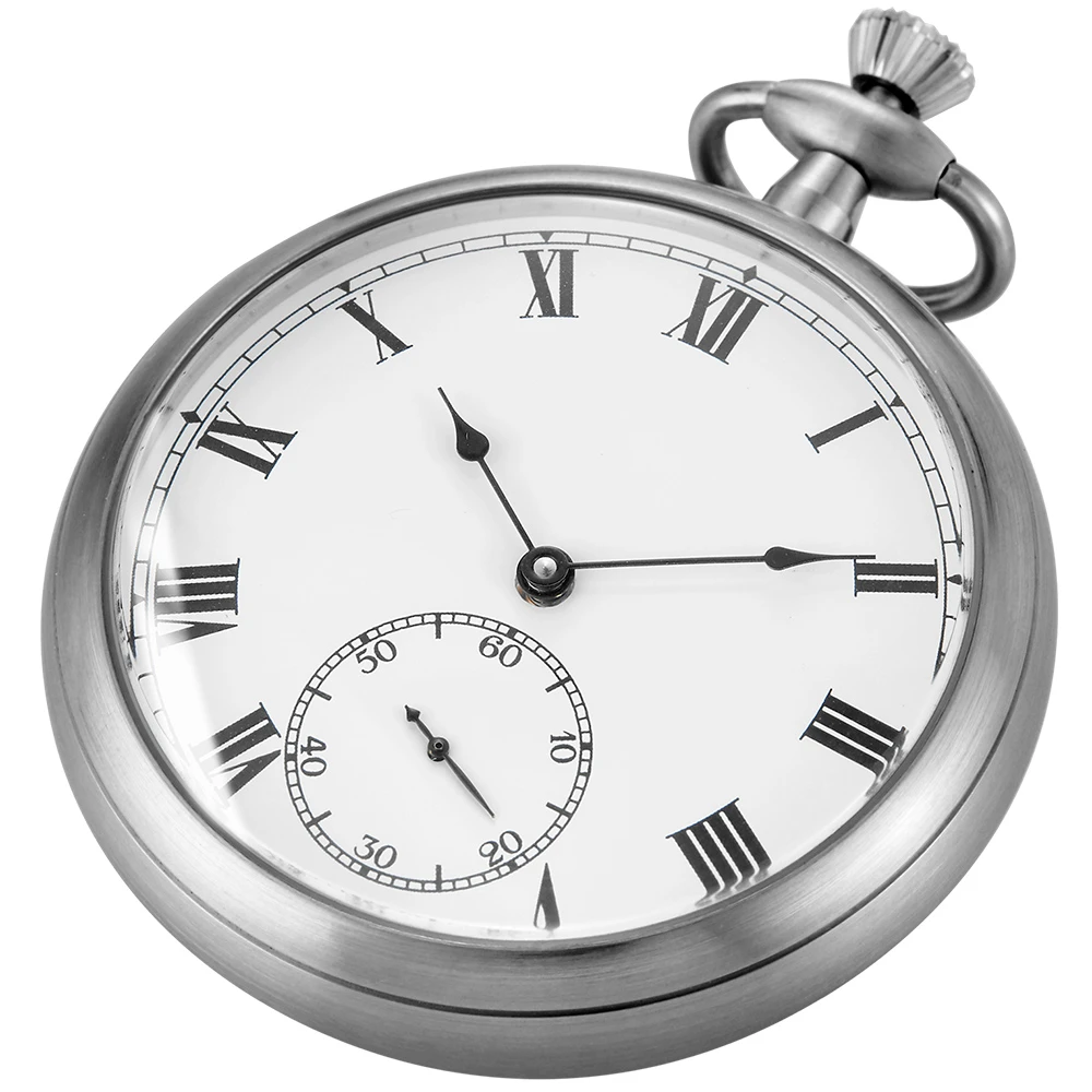 Water Resistance Full Steel Imperial Pocket Watch Mechanical Wind up ...