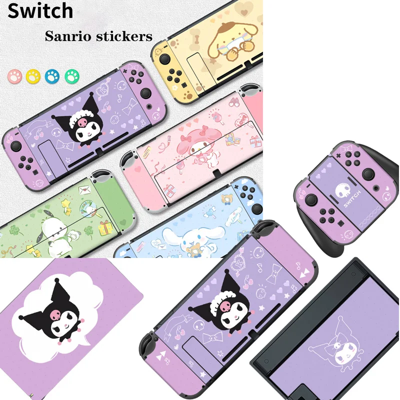 Kawaii Switch Sticker Kuromi My Melody Game Console Oled Film Sticker ...
