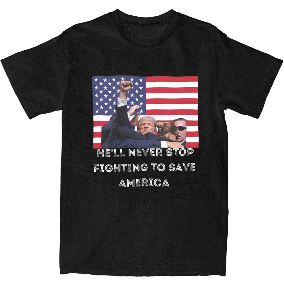 Support-Donald-Trump-Rally-Shooting-Merch-Shirt-Men-Women-Fighting-To ...