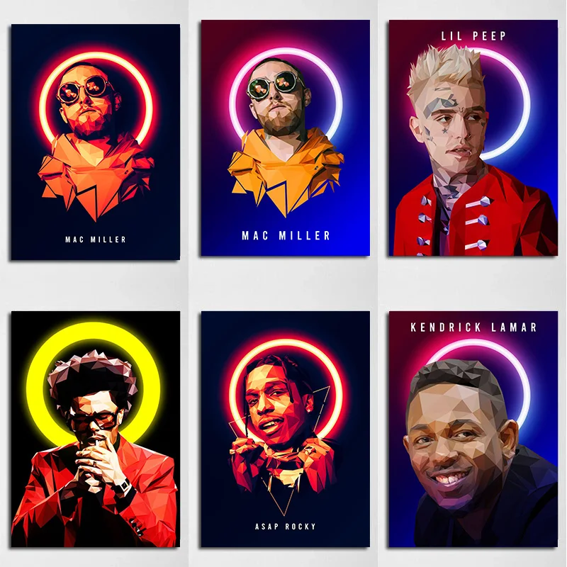 Modern-Hip-Hop-Rapper-Canvas-Art-Painting-Music-Art-Decor-Painting-Pop ...