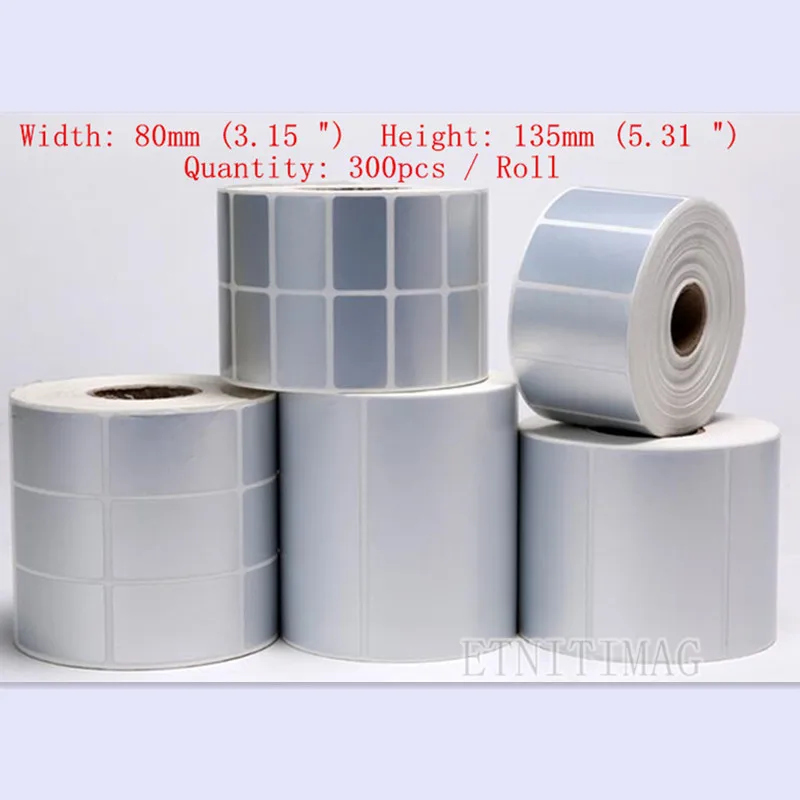 300-Sheet-Roll-Label-Sticker-80x135mm-Thermal-Transfer-Self-adhesive ...