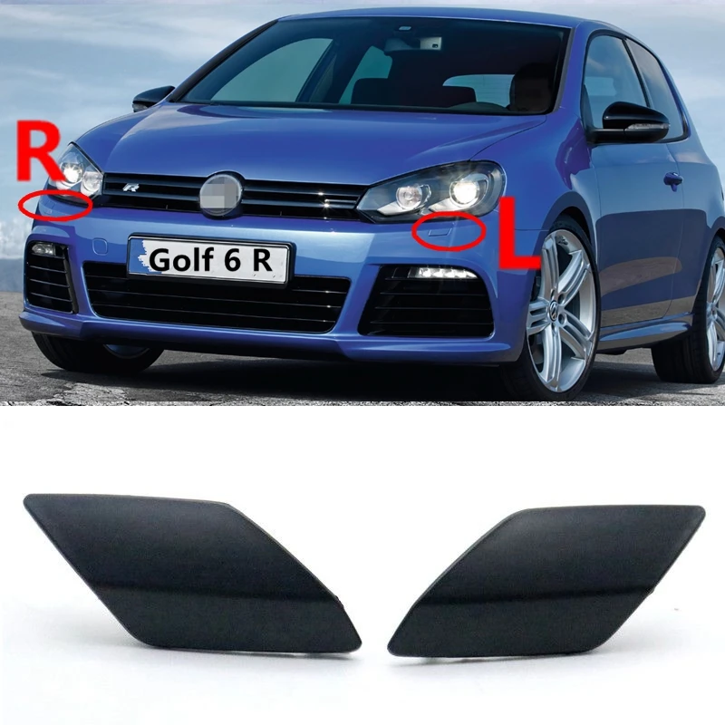 Car Front Bumper Headlight Washer Nozzle Cover Cap For VW Golf 6 R MK6 ...