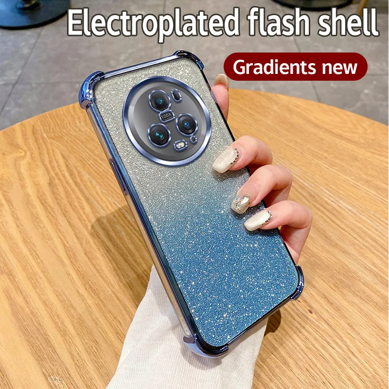 Luxury Plating Clear Shockproof Glitter Phone Case - Soft Protective ...