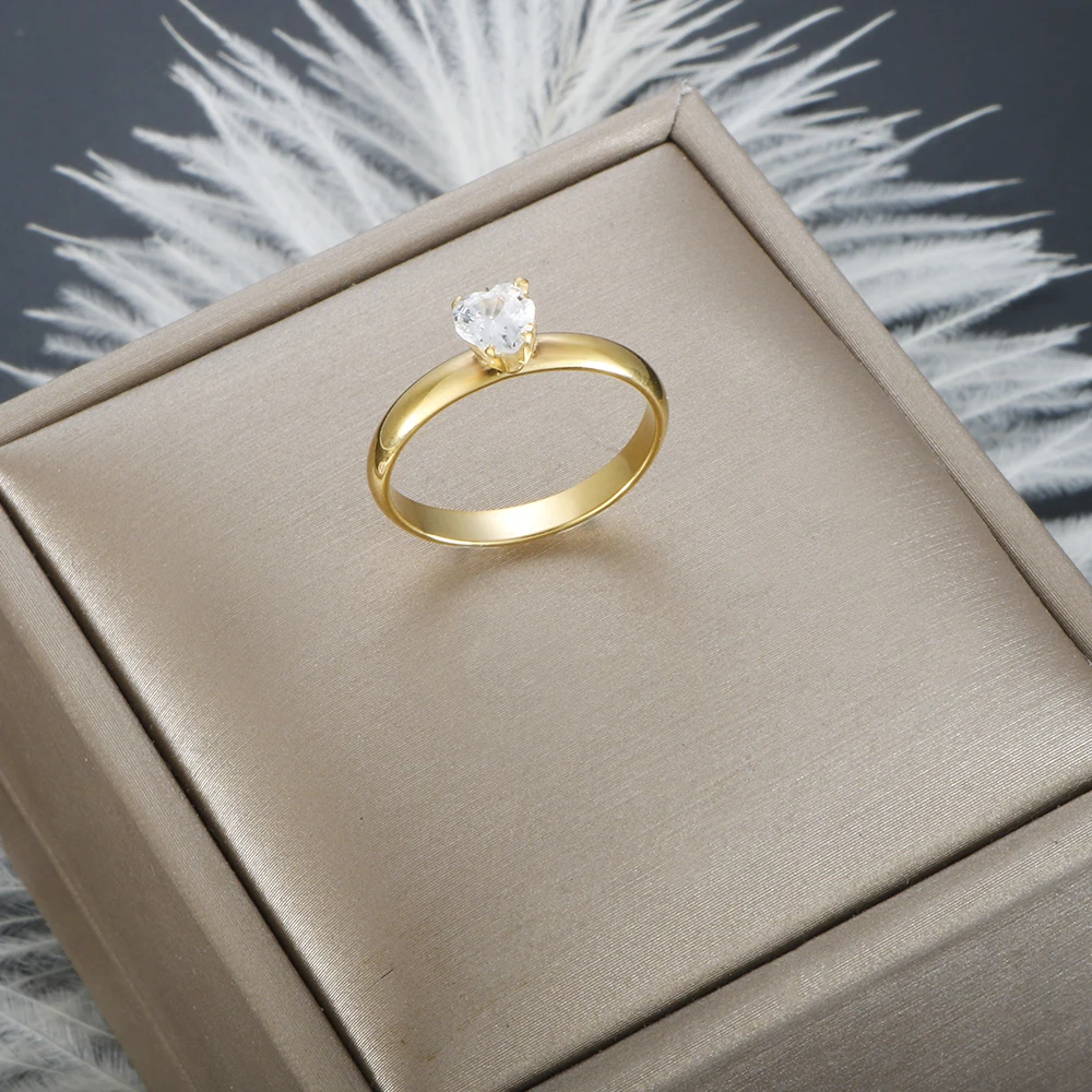 Cubic-Zircon-Stainless-Steel-Wedding-Ring-For-Women-Girl-Lover-Couple ...