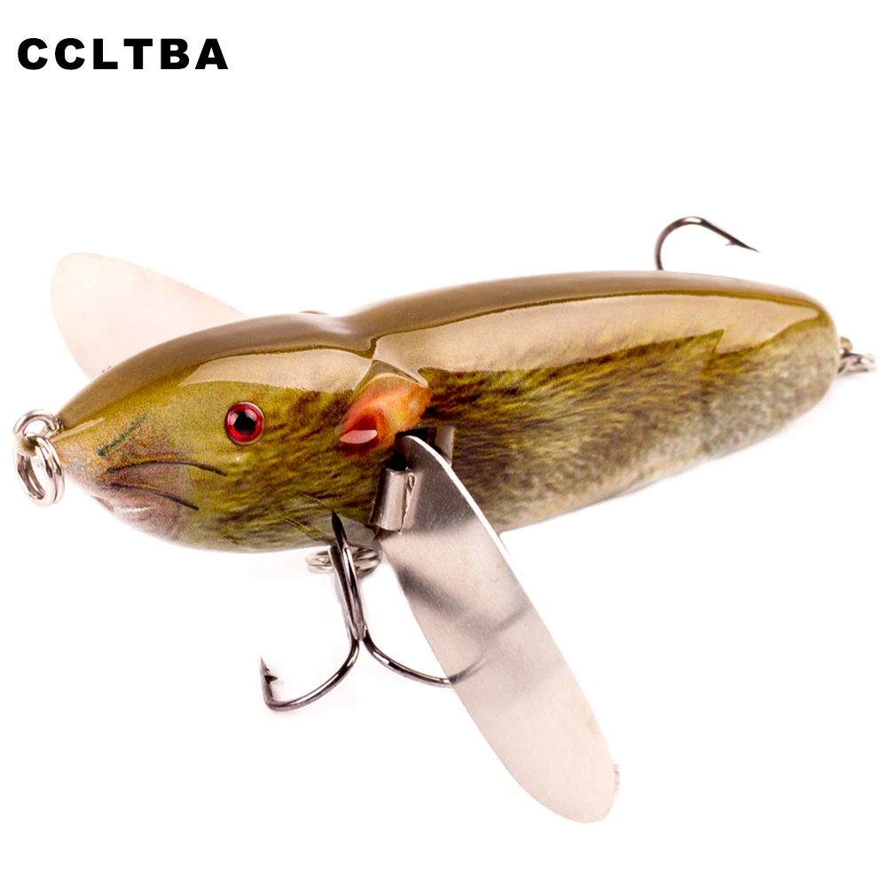 CCLTBA-Topwater-Lure-8cm-14g-Rat-Bait-Metal-Blade-Wings-Hard-Body ...