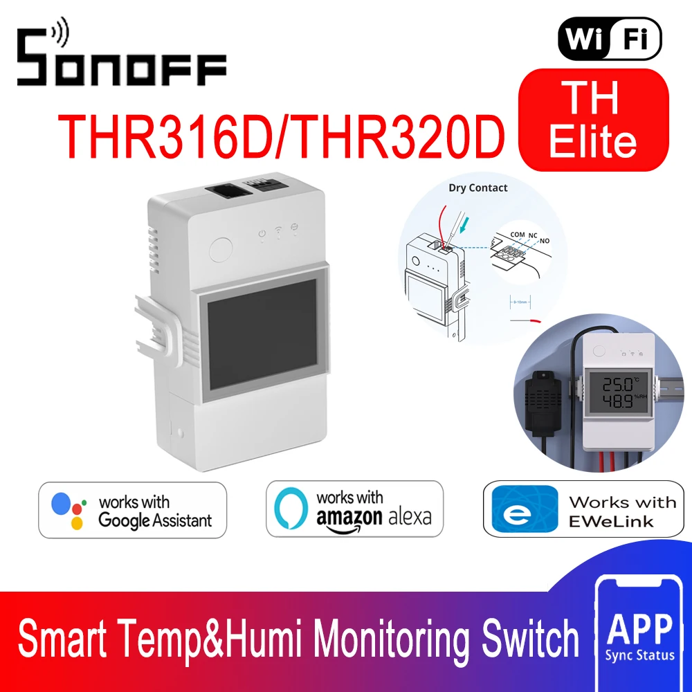 SONOFF-TH-Elite-16A-20A-Temp-Hum-Monitoring-Switch-WiFi-Smart-Switch ...