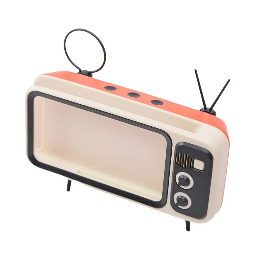 Phone-Holder-with-Speaker-Music-Player-Support-Stand-Non-slip-Retro-TV ...