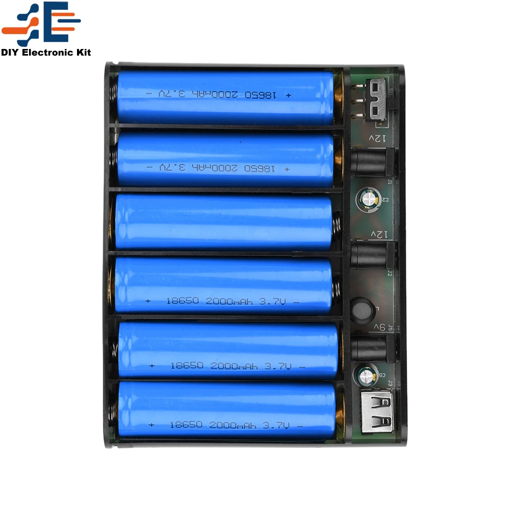 DIY Power Bank 18650 Battery Case UPS Function Removable Battery Box ...