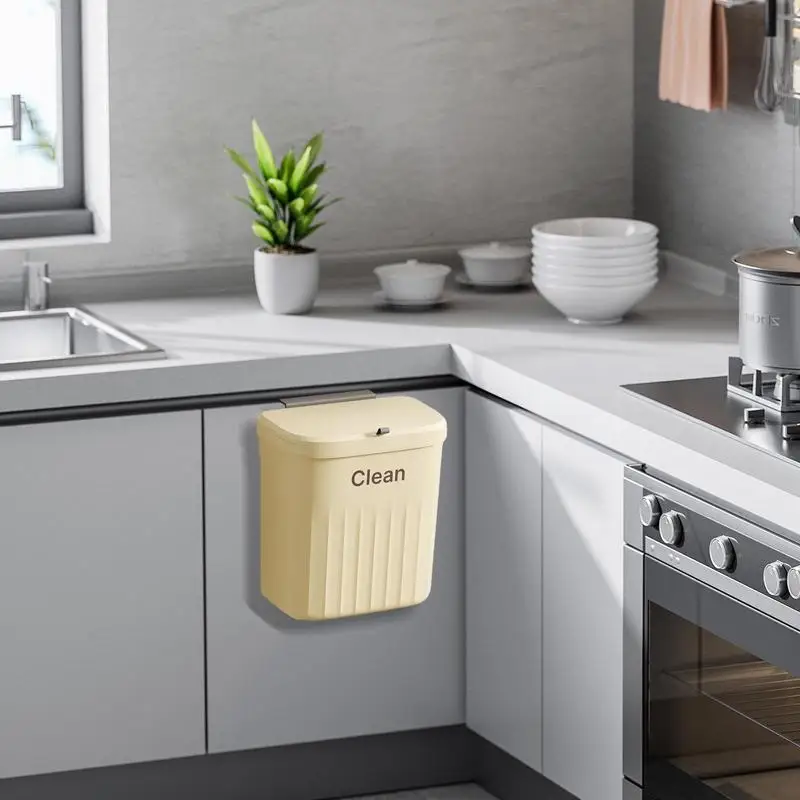 Wall-Mounted-Trash-Can-Household-Galley-Kitchen-Waste-Storage-Bin ...