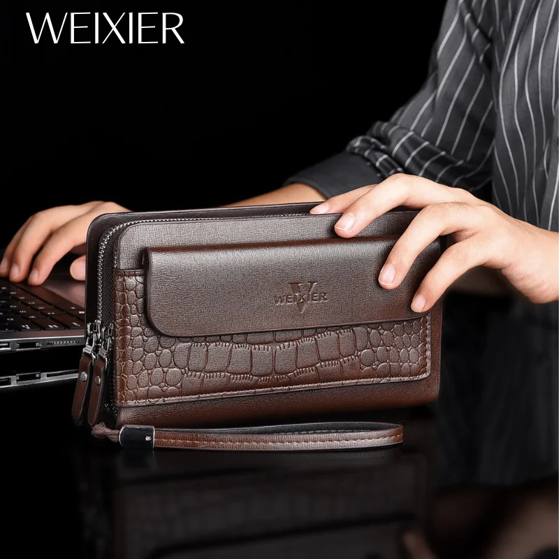 WEIXIER-Business-Retro-Genuine-Leather-Wallet-Men-Fashion-Brand-PU-Soft ...