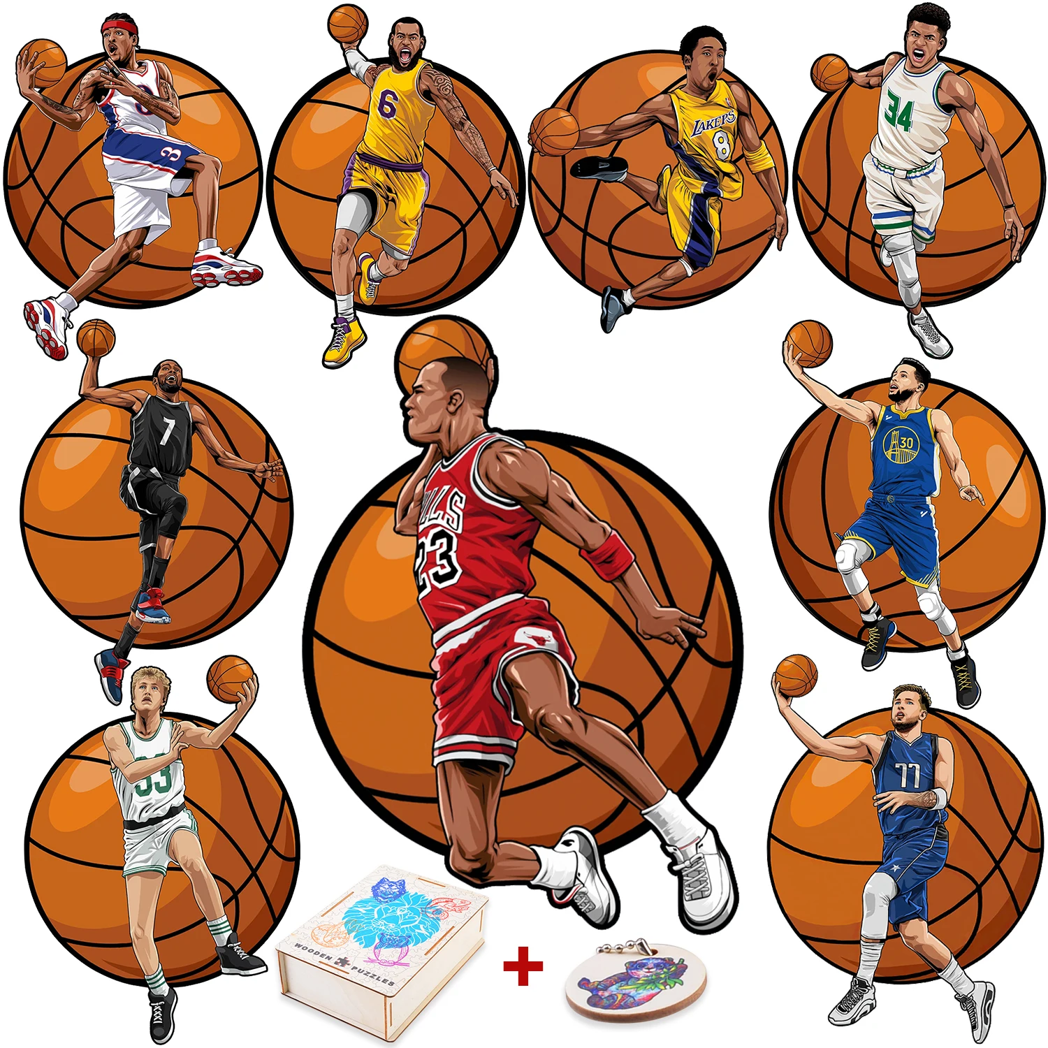 Basketball Jigsaw Puzzles | Wooden Basketball Puzzle | 3d Wooden Jigsaw ...