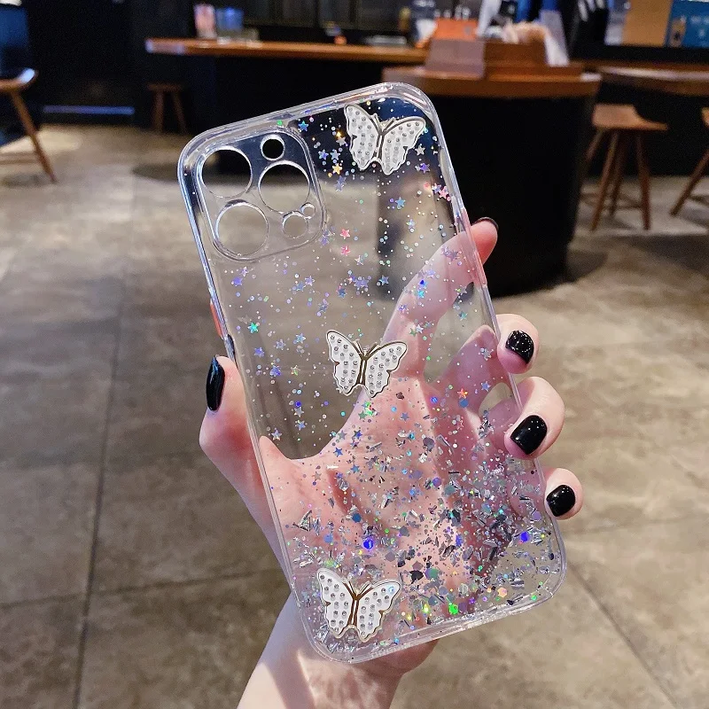 Gradient-Flashing-Star-Phone-Case-For-Xiaomi-Poco-C31-C3-Transparent ...