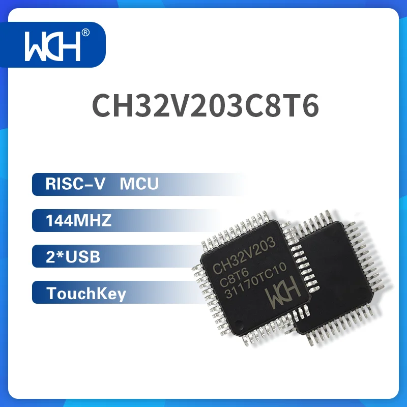 20Pcs/Lot CH32V203 RISC-V MCU 144MHz 2*USB touchkey CAN - AliExpress 502