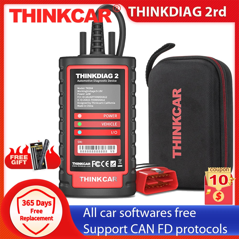 Thinkcar Thinkdiag 2 Obd2 Scanner Support Can Fd Protocols Fit For Gm ...