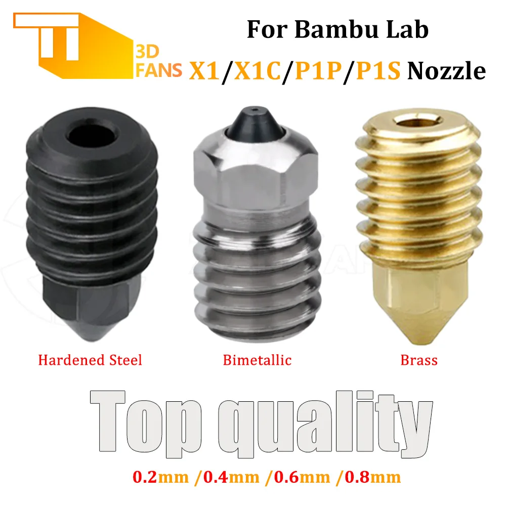 For Bambu Lab X1/P1 P1S series brass Hardened steel Bimetallic hardened ...