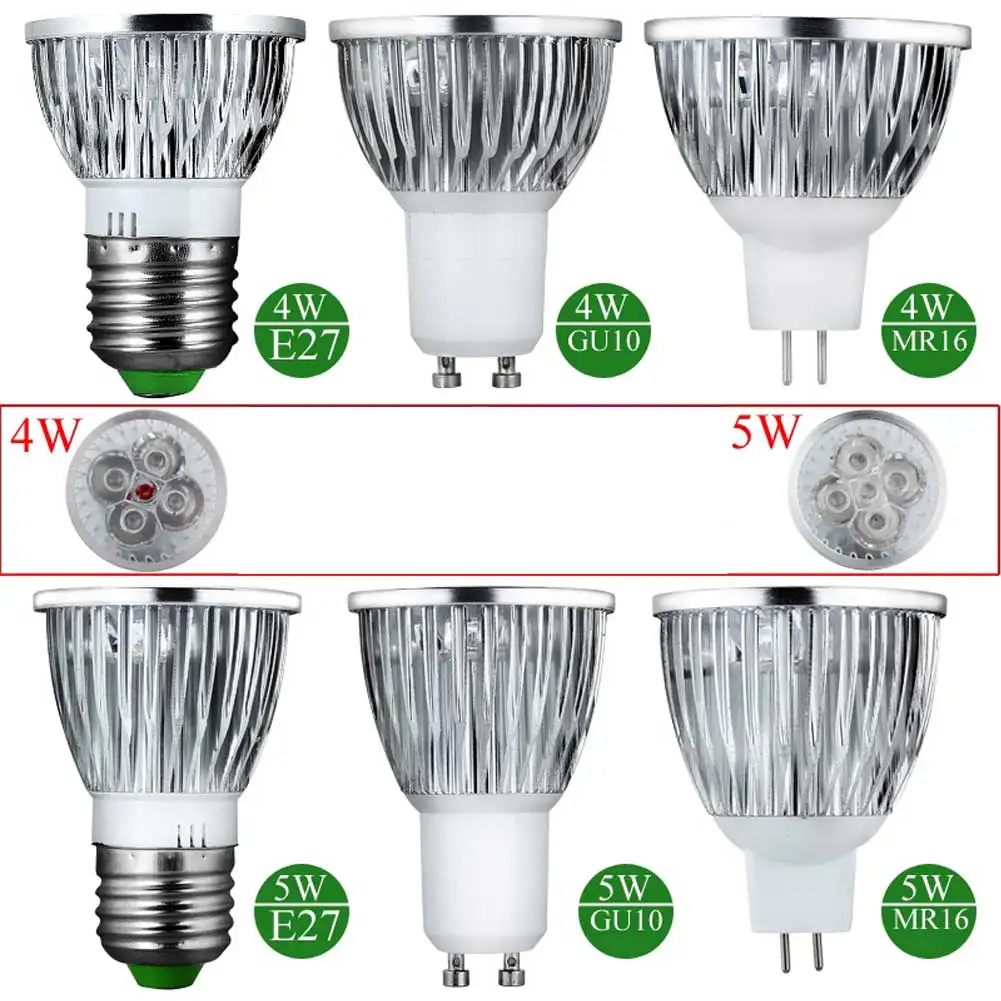 Bombilla LED ultravioleta para el hogar, foco de alto brillo, 4W, 5W, E27, GU10, MR16, 85 265V ...