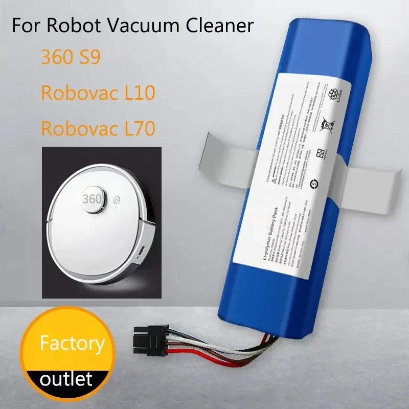 5200mAh Li ion Battery for 360 Robot Vacuum Cleaner S9 Accessories ...
