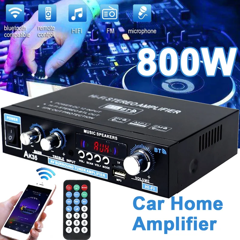 800W-Home-Car-Amplifiers-2-Channel-bluetooth-5-0-Stereo-Sound-Amplifier ...