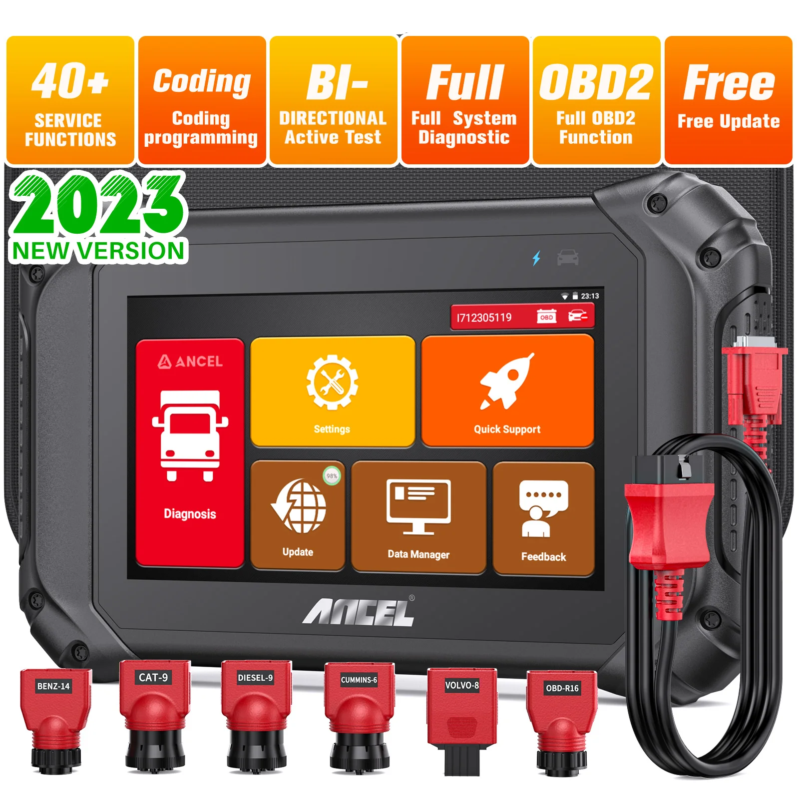 Ancel-v5-hd-Nutzfahrzeug-Schwerlast-LKW-Diagnose-tool-obd2-Voll-system ...