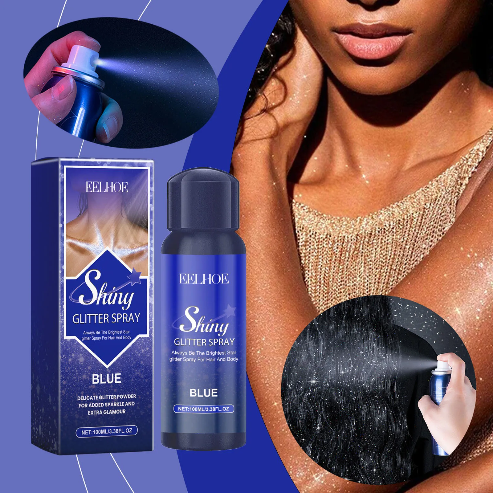 EELHOE-Blue-Glitter-Mist-Collarbone-Highlight-Skin-Brightening-Glitter ...
