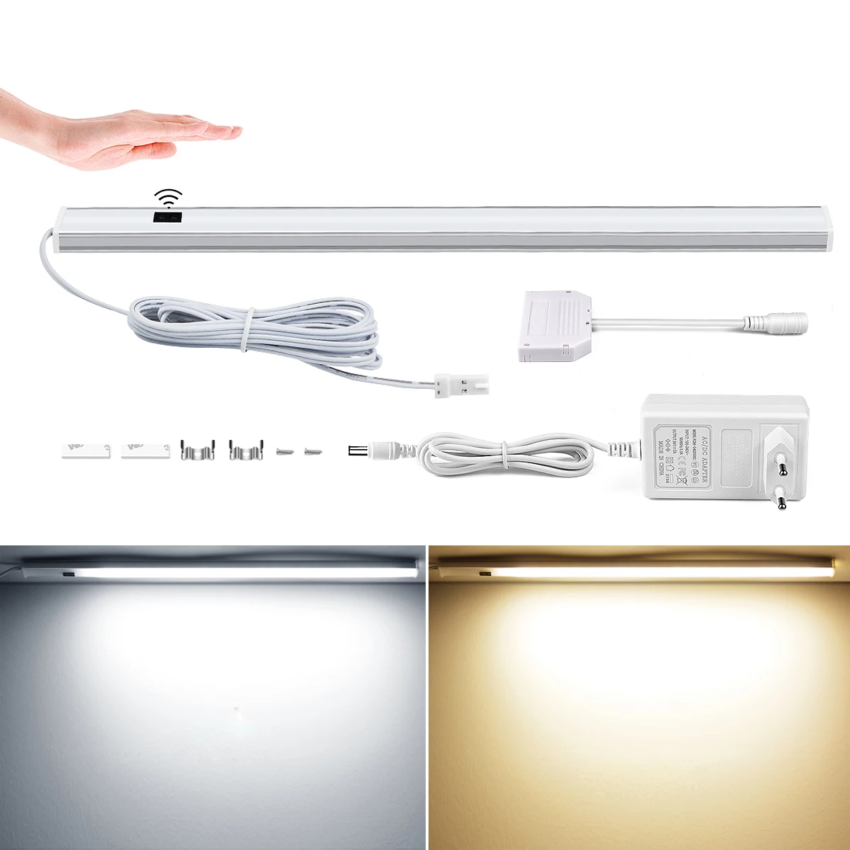 Hand Wave Control Kitchen Lights LED Bar Light Closet Wardrobe Bar LED ...