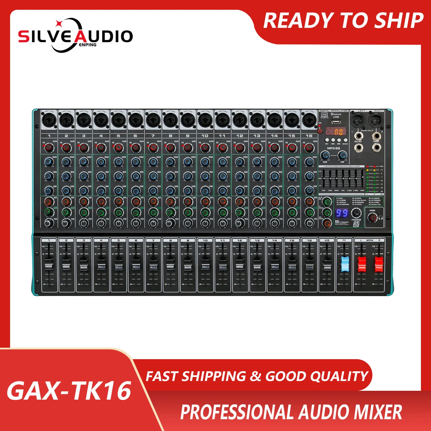 GAX-TK16-Professional-16-Channel-Audio-Mixer-Console-with-Blueteeth-USB ...