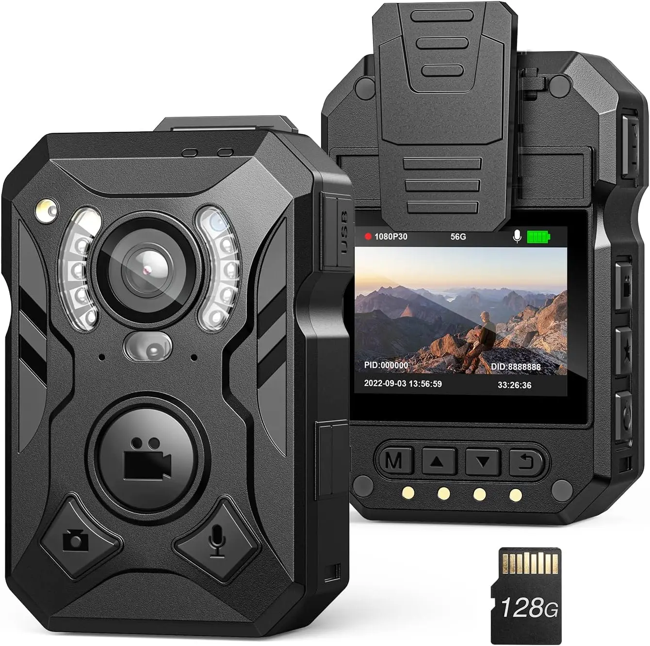 Losfom-WD4-Mini-Camcorders-1296P-Body-Camera-128G-Body-Worn-Cam-3600mAh ...