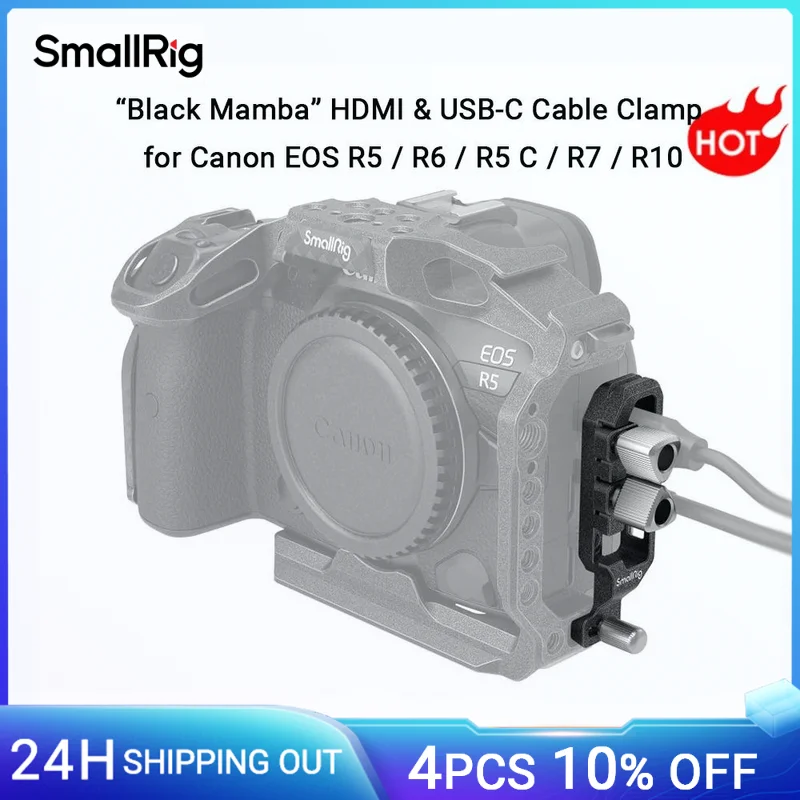 SmallRig-Black-Mamba-Cable-Clamp-for-HDMI-USB-C-Design-for-Canon-EOS-R5 ...