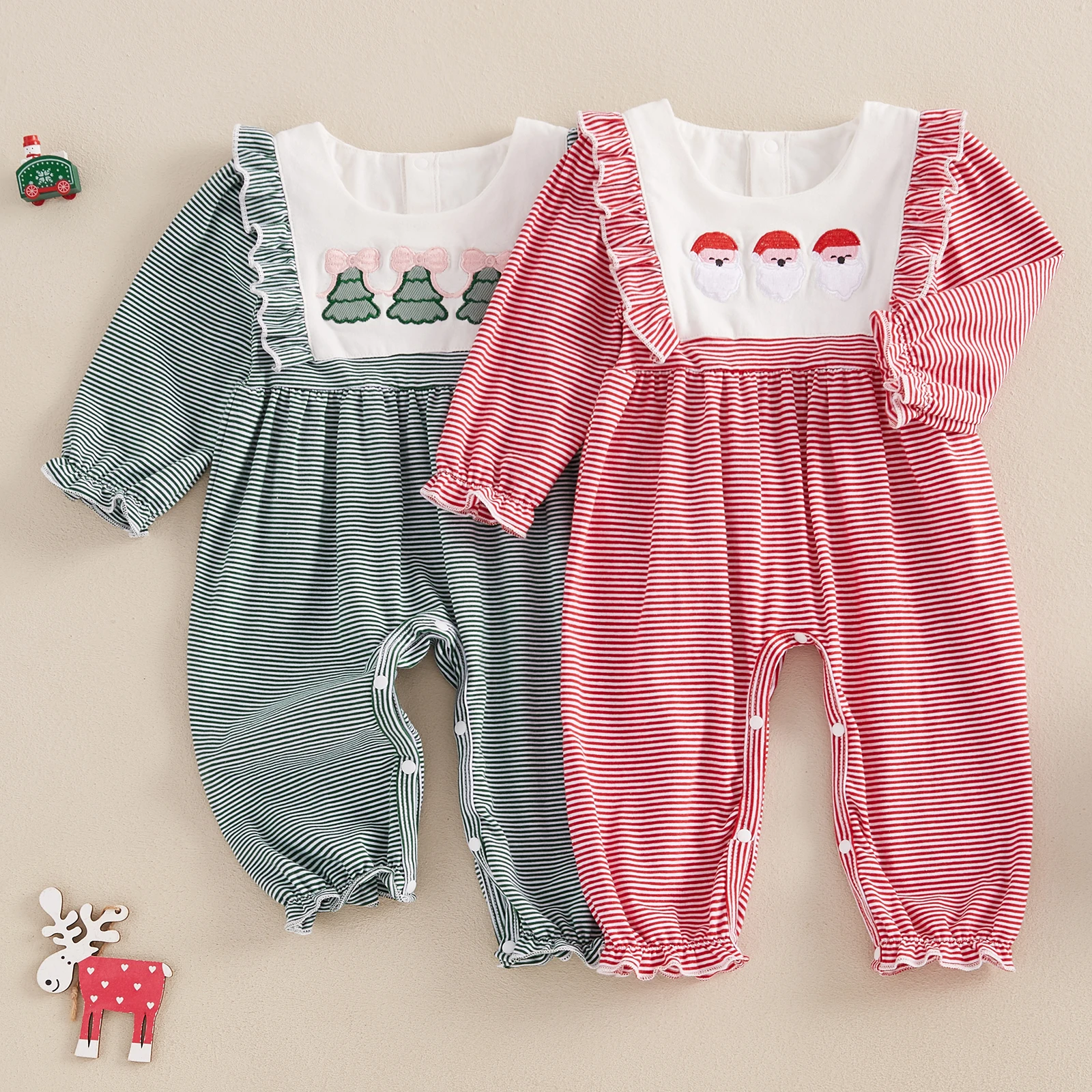 FOCUSNORM-0-18M-Autumn-Baby-Girls-Boys-Christmas-Jumpsuit-Long-Sleeve-Santa-Claus-Xmas-Tree ...