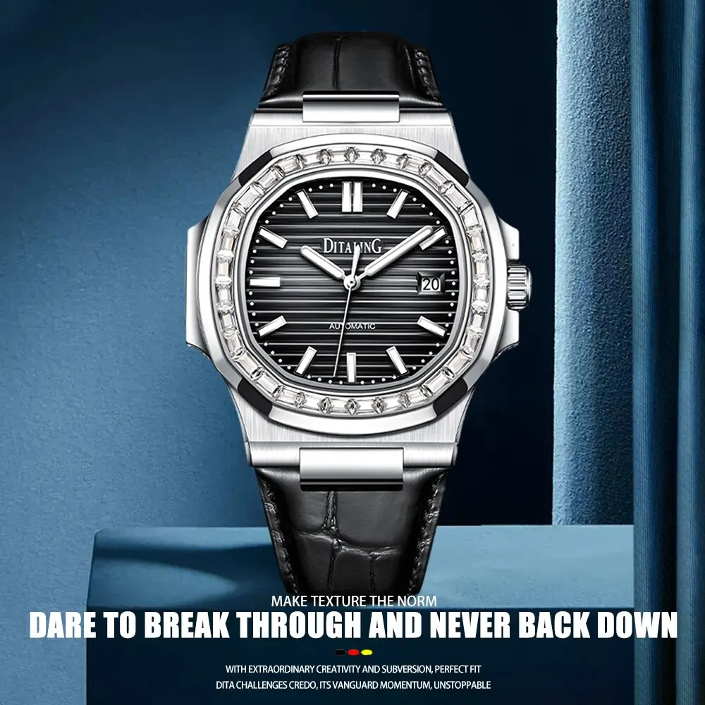 DITALING-Zircon-Top-Luxury-Business-Waterproof-Male-Clock-Luminous-Date ...