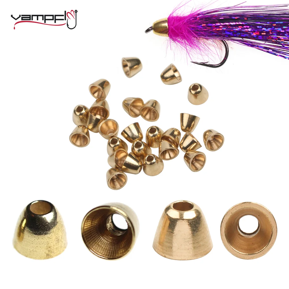 40pcs-Brass-Cone-Head-Copper-Beads-Fly-Tying-Material-For-Tube-Flies-Streamers-Saltwater-Flies ...