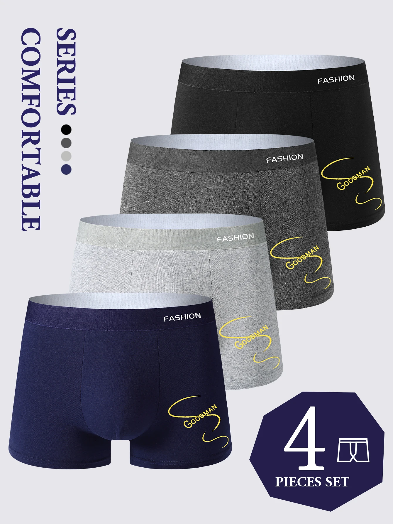 Four-men-s-underwear-with-a-four-cornered-moisture-wicking-breathable ...