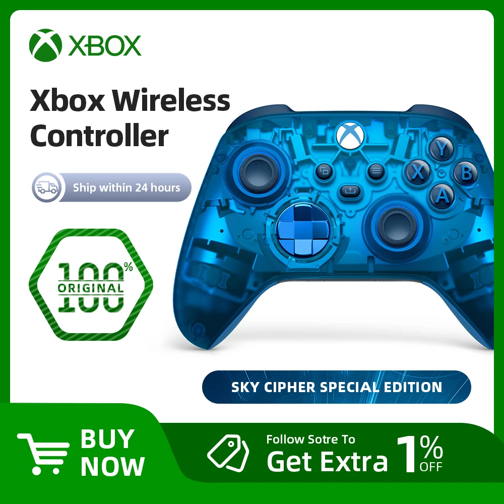 Microsoft-Xbox-Wireless-Game-Controller-Sky-Cipher-Edition-for-Xbox ...