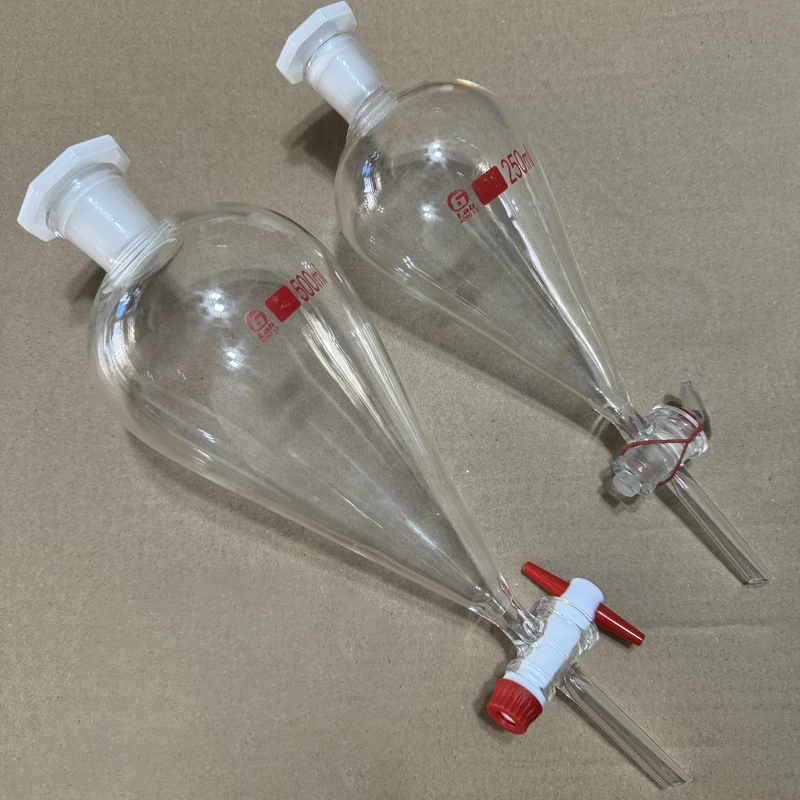1pc Pear-shaped Glass Separation Funnel with Standard Mouth 30ml/60ml ...