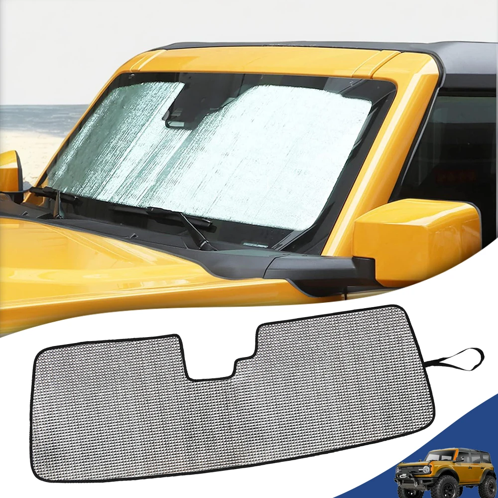 Car Front Windshield Sunshade Cover for Ford Bronco 2021-2024 Visor ...