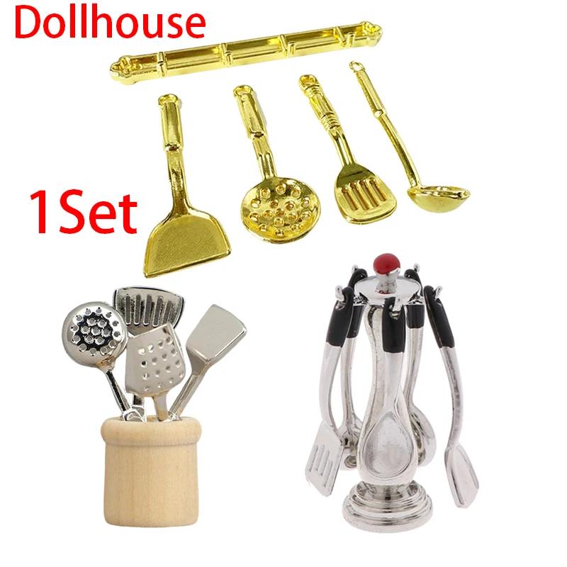 1Set 1/12 Dollhouse Simulation Miniature Spatula Spoon Set Doll Home ...