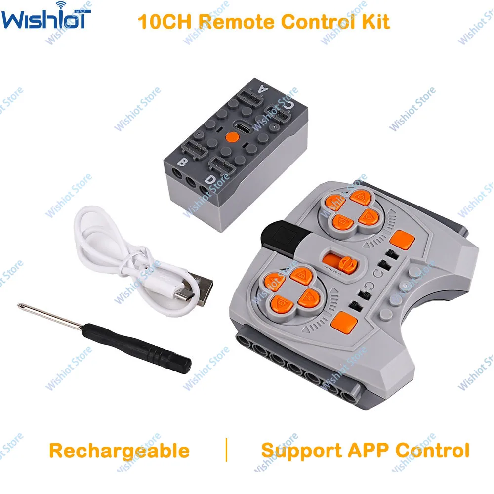 10CH Remote Control Set APP Program Power Pack Compatible with legoeds ...