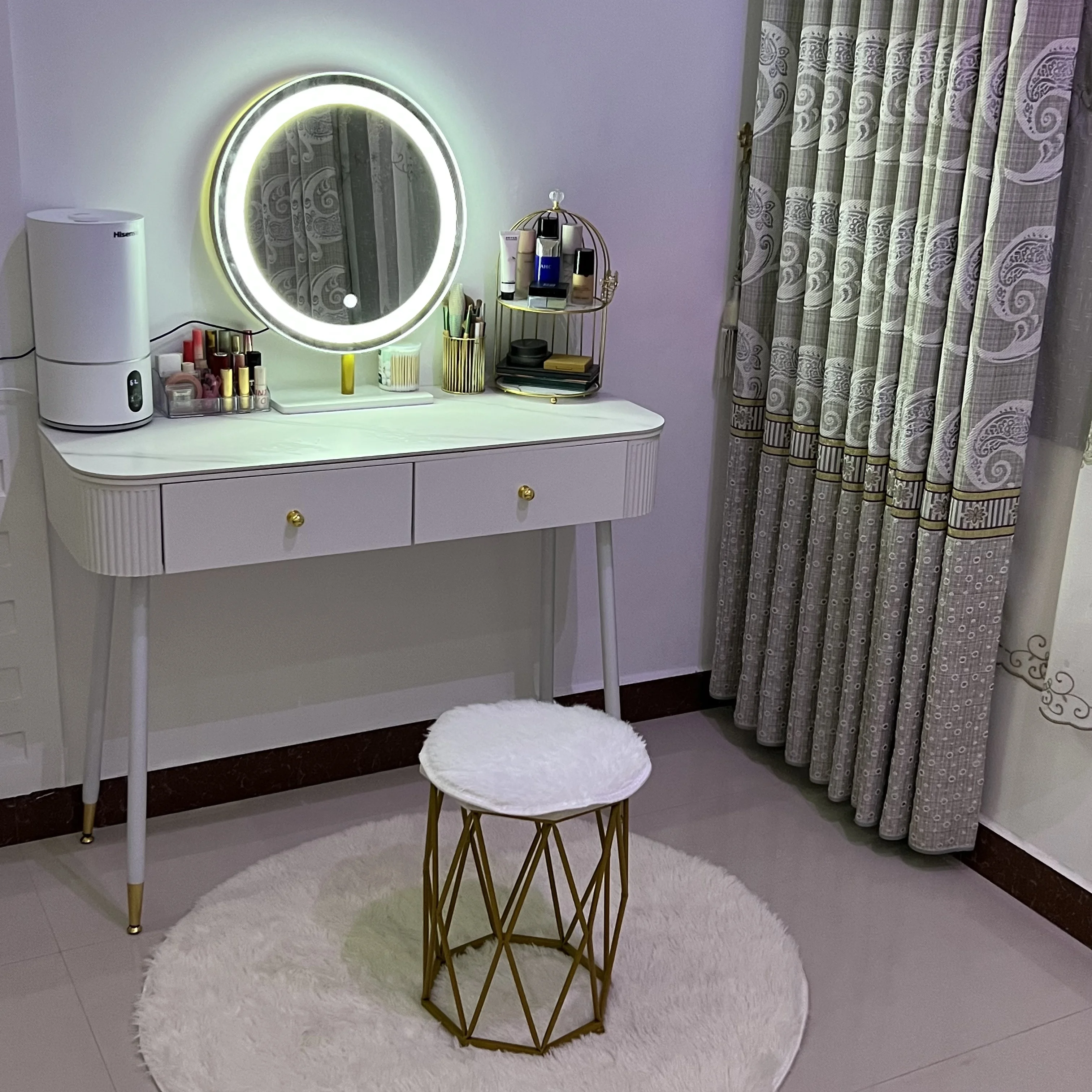 Modern yatak odası Vanity masası Vanity masa kayrak mermer masa yatak ...