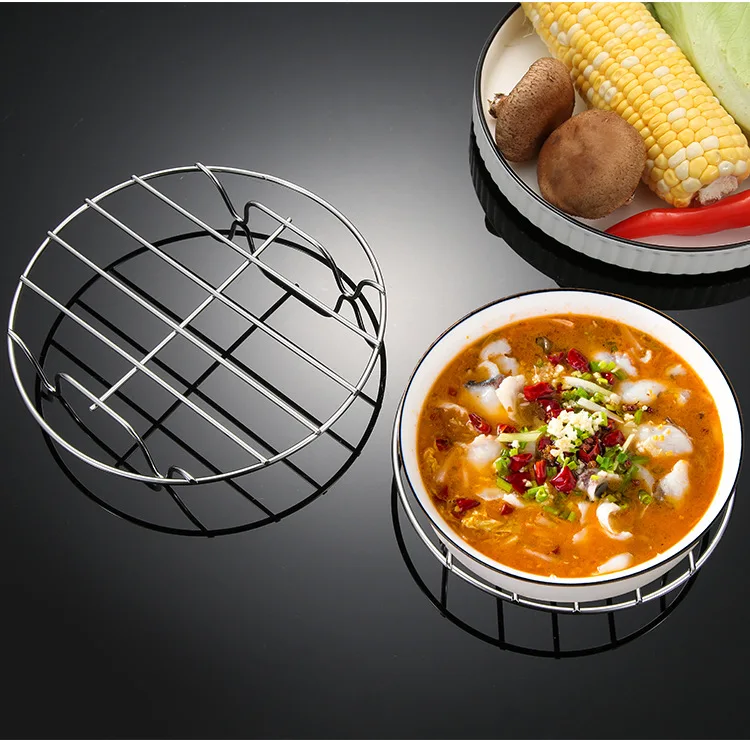 Cuiseur vapeur,Grille de cuisson à la vapeur en acier inoxydable 304, support à pied court ...