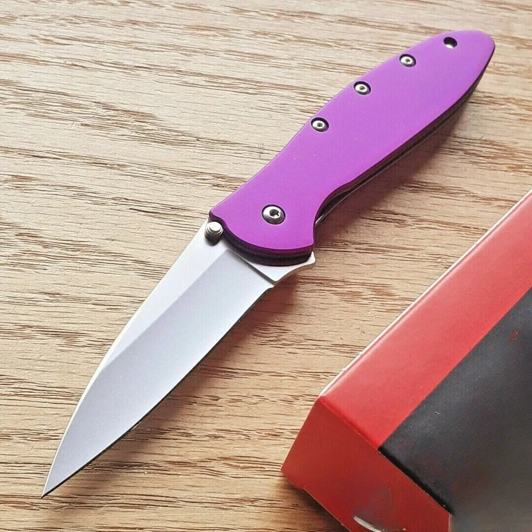 Purple-Leek-1660PUR-Flipper-Assisted-Tactical-Folding-Knife-8Cr13Mov ...