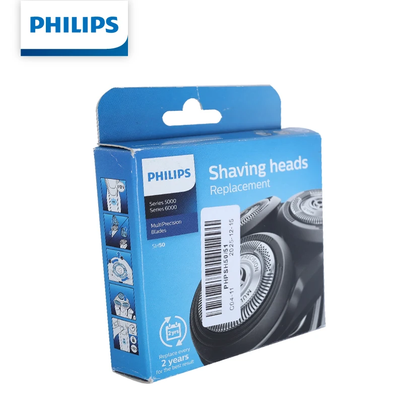 Philips SH50 Shaving Head Replacement Shaving Heads 3 Foils + 3 Cutters ...