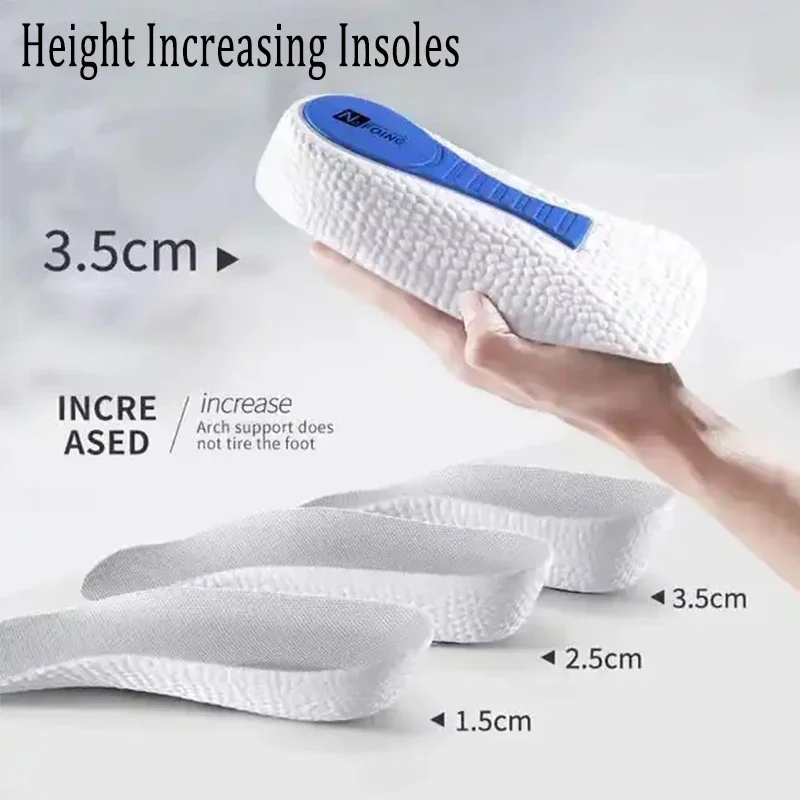 Height-Increase-Insoles-Memory-Foam-Arch-Support-for-Men-Women-Shoes ...